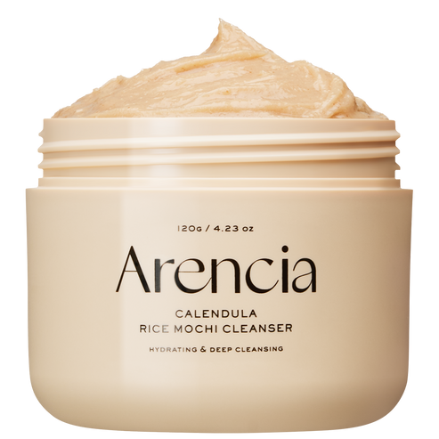 Arencia Calendula Rice Mochi Cleanser, Gentle Exfoliating Foam Wash fo