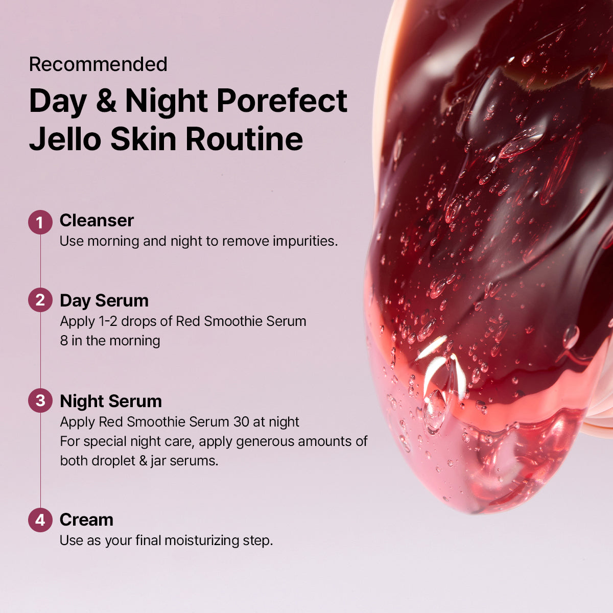 Red Collagen Jello Skin Bundle - Poreless Skin 4-Step Routine – Arencia